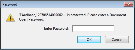 how to get aadhar card password to open pdf file - UIDAI Aadhaar