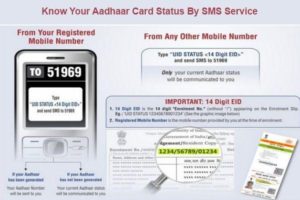 e-Aadhar card status - UIDAI Aadhaar
