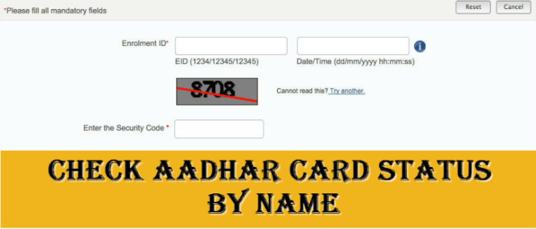 How To Find Aadhar Card Status By Name Aadhar