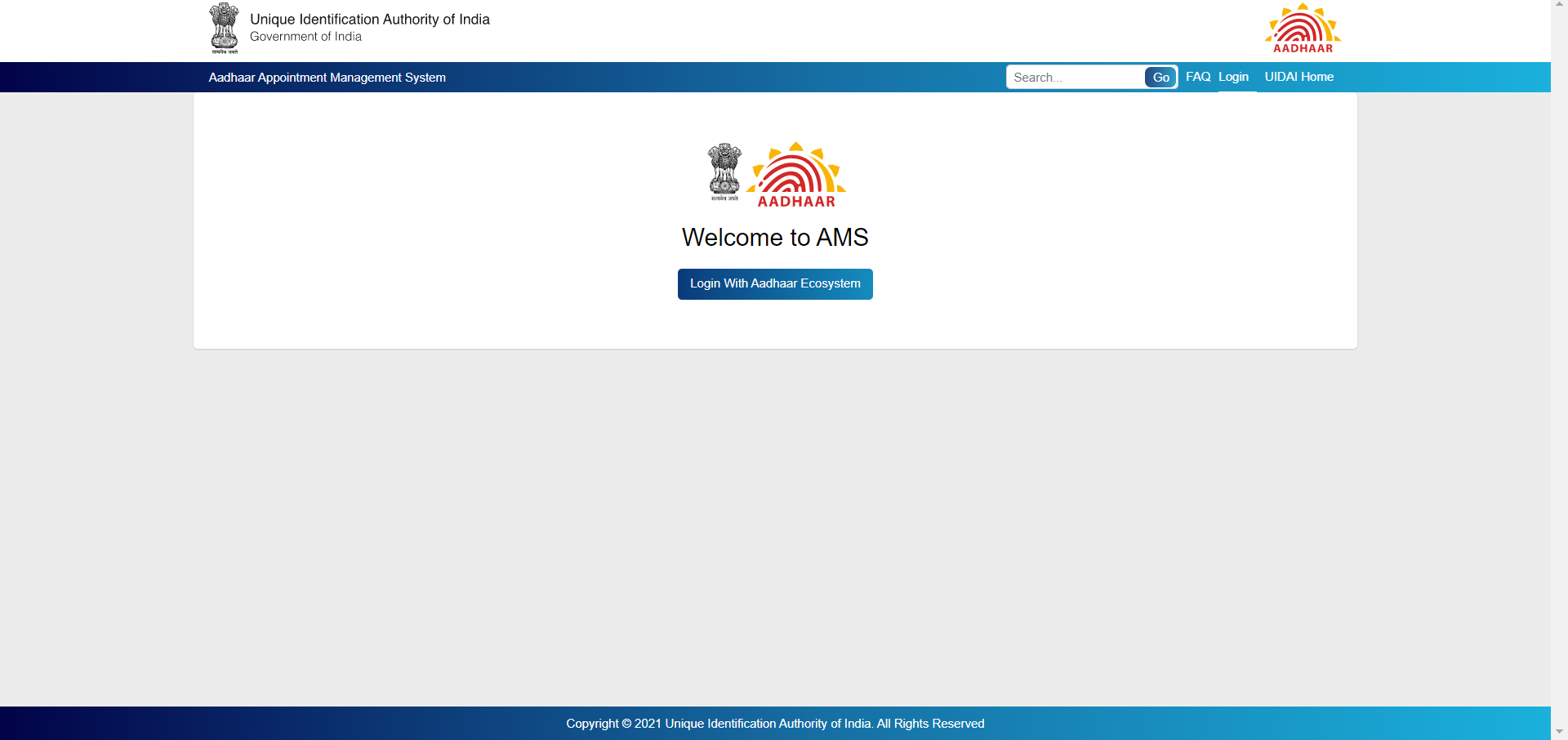 ONLINE BOOKING OF APPOINTMENTS FOR AADHAAR SERVICES - UIDAI Aadhaar